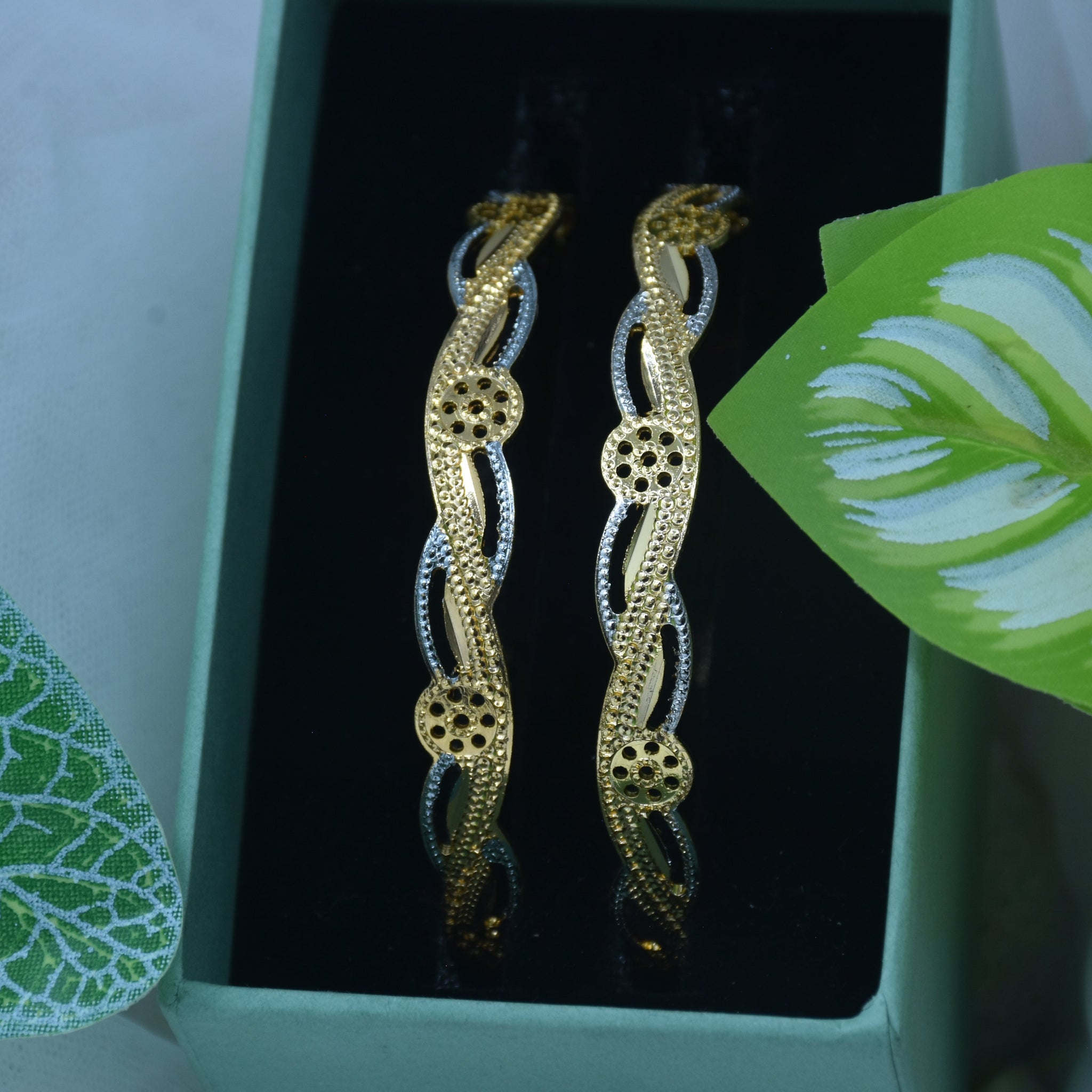 Charvitha Gold Plated Bangles ( Set of 2 )